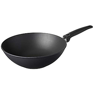 Woll Lite/Plus Diamond Reinforced Nonstick Scratch Resistant Cast AluminumWok, 11.75-Inch, Black