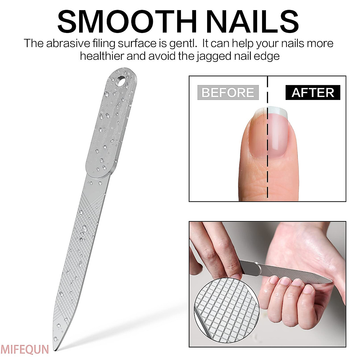 1 Pack Stainless Steel Nail Clippers Set, Professional Fingernail & Toenail Clippers for Thick Nails Perfect, Nail Cutter and Cuticle Trimmer for Men & Women