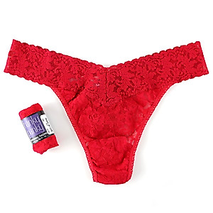 hanky panky, Signature Lace Original Rise Thong, One Size (4-14), Red