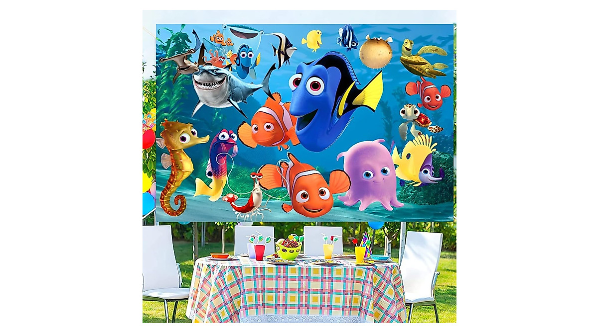 Finding Nemo Birthday Backdrop Banner | Kids Party Supplies