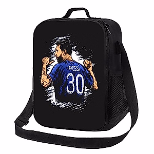 Paris Psg #30 Messi 2021 Meal Bag Insulated Lunch Bag Waterproof Reusable Lunch Box Ice Packs For Lunch Bags