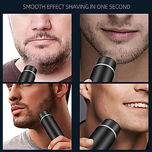 Mini Portable Electric Shaver, Pocket Size Washable Electric Razor, USB Fast Charging, Mini Electric Shaver for Men (Blue)