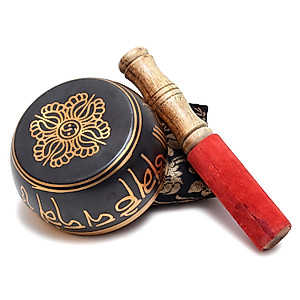 Zap Impex Beautiful Christmas Gift New Handmade Brass Buddha Singing Bowl Tibetan Meditation Yoga Sound Bowls 4 Inch