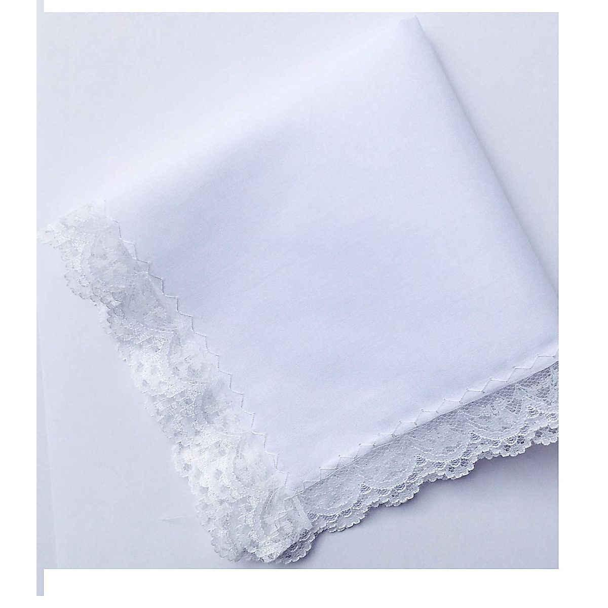 Lace Cotton White Handkerchiefs Perfect Wedding Bulk