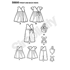 Simplicity Toddler's Dress Basket Toy and Jumpsuit Sewing Patterns, Sizes 1/2-4
