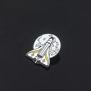 TLOU Ellie Enamel Brooch Pins - Joel Backpack Spaceship Rocket Cosplay Badge Brooches - TV Stuff Gifts For Women and Men Fans 2Pcs (Angel Wings and Spaceship Pins)