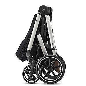 Cybex Balios S Lux Toddler and Baby Stroller with Reversible Seat, Unique One-Pull Harness, and Multiple Recline - Travel System Ready, with One Hand Fold, Deep Black