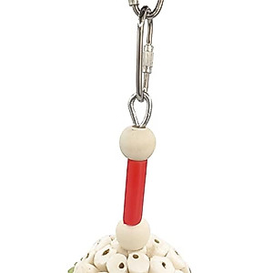 Mandarin Bird Toys by M&M 1562 Tutu Chew Two - Handcrafted Foraging Avairy Toy, All Natural Air Dried Sola Wood Ball, Bakery Grade Cup Cake Cups, Easy to Shred Great for Small Size Pet Birds