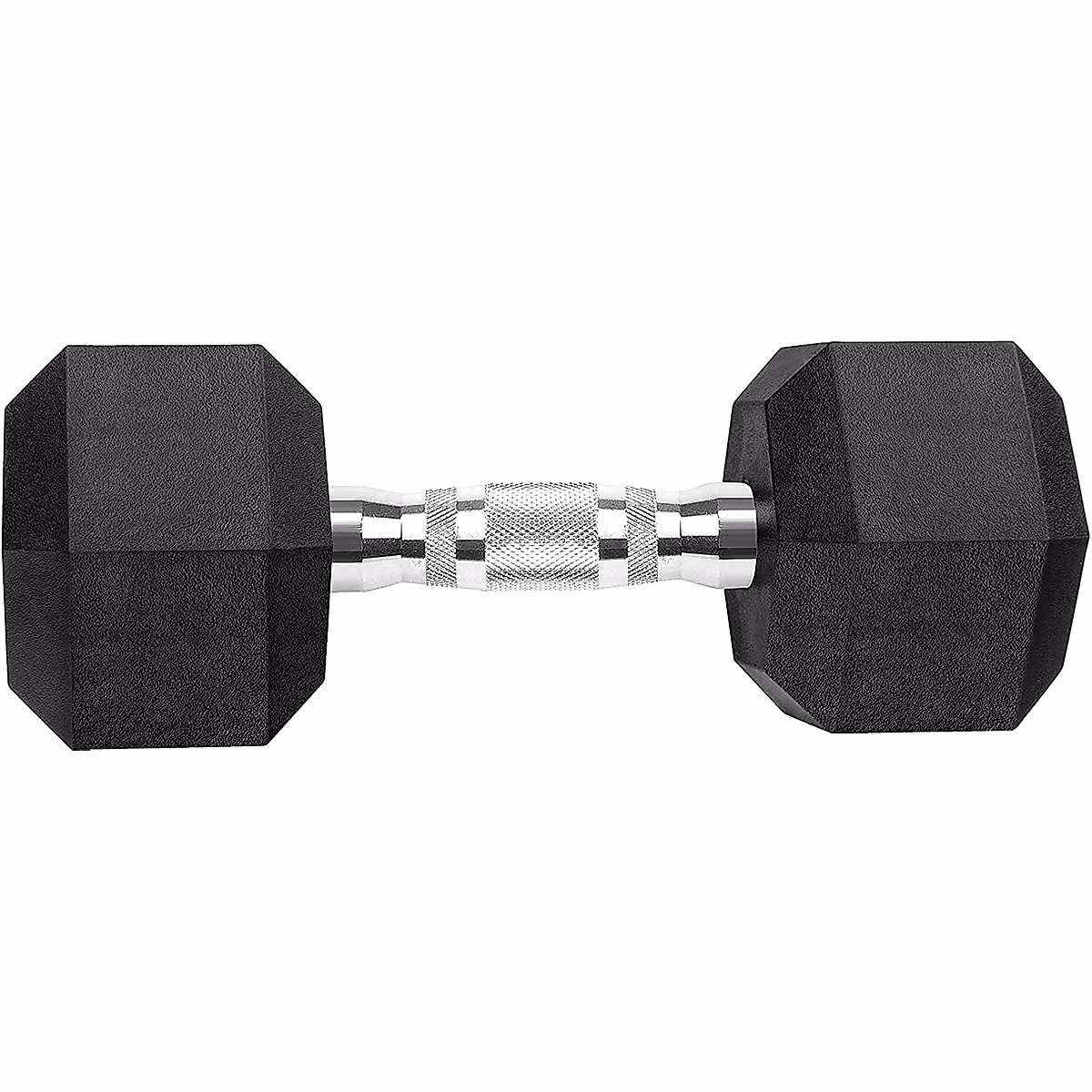 150 Pound Hex Dumbbell Set with Rubber Coated Dumbbells and Rack