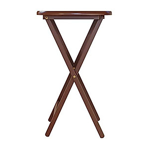 Winsome Lucca Snack Table, 22.83"W x 25.79"H x 15.67"D, Brown