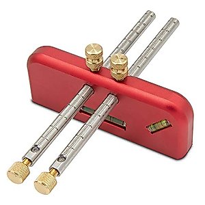Zeglavi Adjustable Marking Gauge Woodworking Scriber Mortise Gauge Aluminum Alloy DIY Draw Line Metal Ceramic Wood Scribing Tools for Carpenter