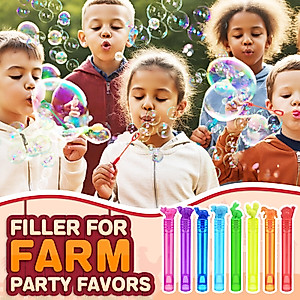32Pcs Animal Farm Bubbles with Display Box, Party Favors for Kid, Mini Dog/Horse Bubble Wands Bulk, Birthday Decoration, Pinata Filler, Goody Bag Stuffers Supplies, Carnival Prizes, Classroom Gift Toy