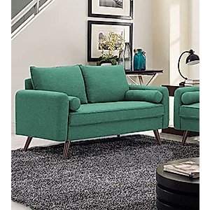 Lifestyle Solutions Calgary Upholstered Loveseat, Sea Foam