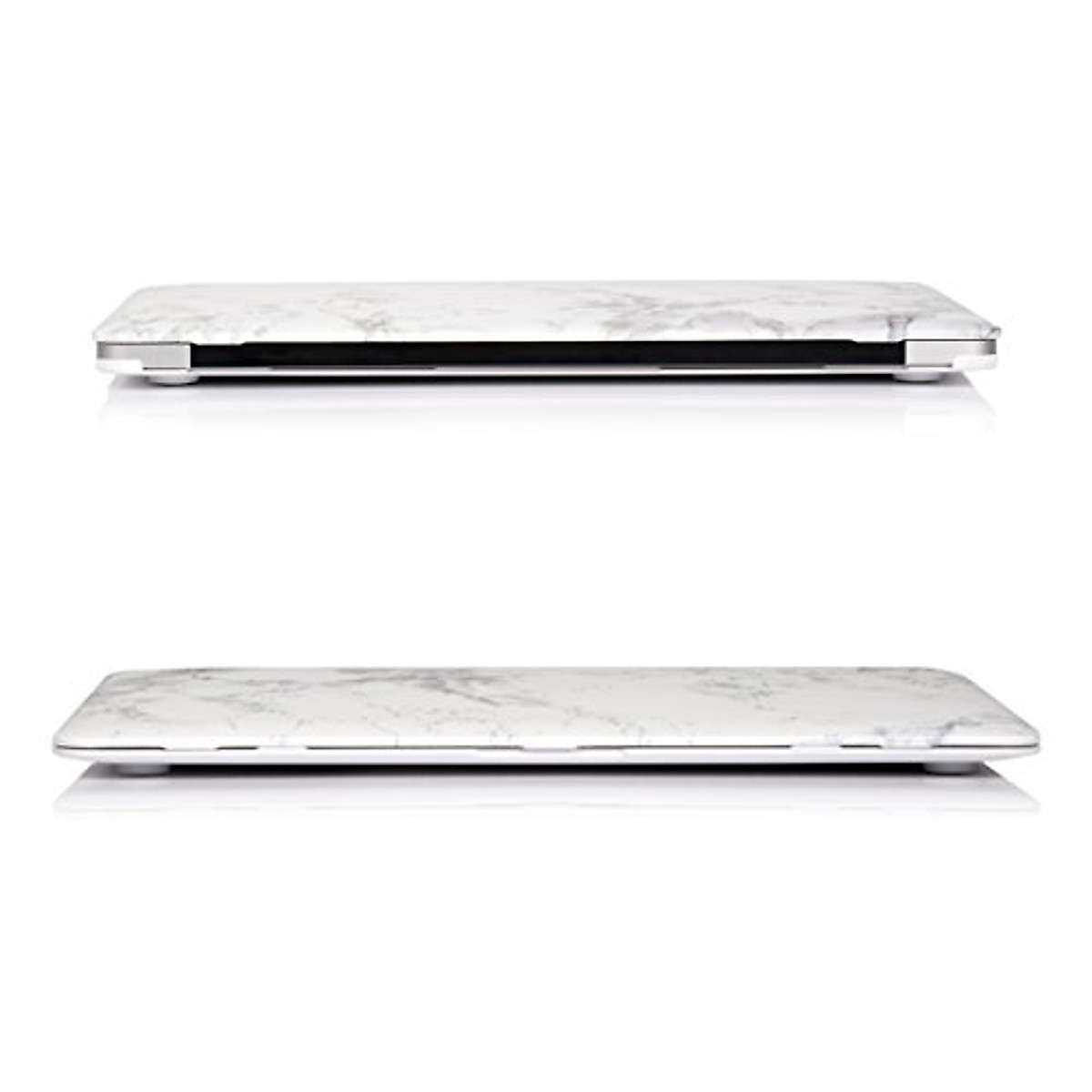 RUBAN Case for MacBook Air 13 Inch (Models: A1369 & A1466, Older Version 2010-2017 Release), Slim Snap On Hard Shell Protective Cover, White Marble