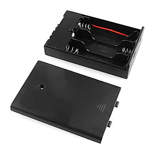 DGZZI Battery Case 3 AA Battery Box Holder with ON-Off Switch and USB Female Socket Black