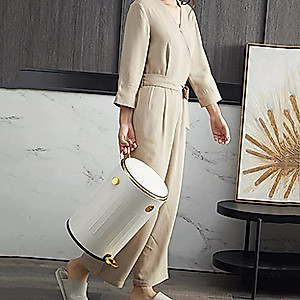 WENMENG2021 Trash and Recycling Bin Kitchen Trash Can Foot-Operated Trash Can with Lid Silent Trash Can Gift Box Trash Can Multi-Color Optional Trash Can with Lid (Color : A)