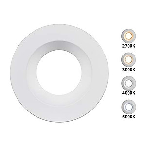 NICOR Lighting DLR565121203KWH LED Downlights, 1 Count (Pack of 1), White