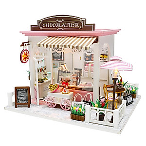 Spilay Dollhouse Miniature with Furniture,DIY Dollhouse Kit Mini Handmade Crafts with Dust Cover and Music Box,1:24 Scale Creative Room Birthday for Women and Lover (Fantastic Ideas)