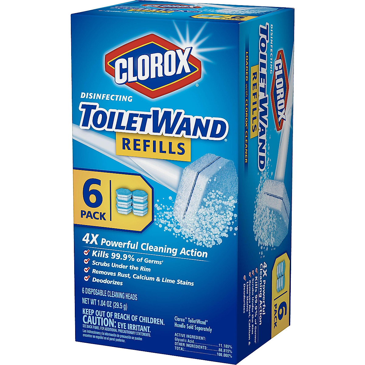 Clorox ToiletWand Disinfecting Refills, Disposable Wand Heads - 6 Count (Package May Vary)