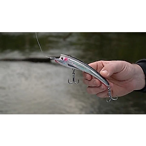 Nomad Design Maverick Fishing Lures, Inshore Suspending Jerkbait with Autotune Technology Suitable for Snook Stripers Redfish Tarpon & Seatrout in Saltwater 90 at SUS FR 1-1/2-1/2oz - Olive Back Shad