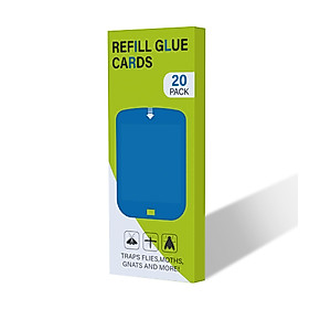 20 Pcs Refill Cartridges for Raid Essentials and for Stem Flying Insect Light Trap, Replacement Glue Card Compatible with Wondercide Indoor Plug-in Blue Light Trap for Fly Bug Mosquito Gnat
