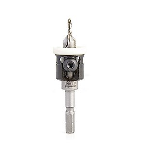 Amana Tool 55180 Carbide Tipped 82 Degree Countersink with Adjustable Low Friction Depth Stop For Festool CENTROTEC System 3/8 D x 7/64 Drill D