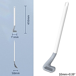 Nail-Free Toilet Brush Set for Bathroom Clean with Sticky Hook Wall Mounted Golf Toilet Brush with Long Handle Durable Toilet Deep Clean Brush Set Bathroom Kit Kitchen