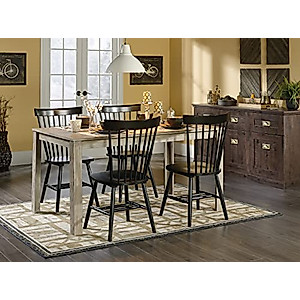 Sauder New Grange Spindle Back Chairs, Wood, Black finish