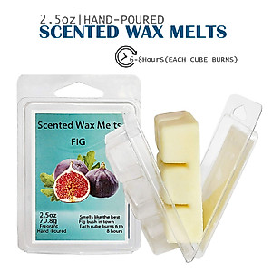 YIHAN Scented Wax Melts -Set of 8 (2.5 oz) Assorted Wax Warmer Cubes/Tarts - Jasmine, Rose, Bergamot, Fig, Vanilla, Lemon, Spring, Lavender