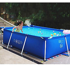 LIHONK Above Ground Swimming Pool Floats Above Ground Large with Brackets Kids and Adults Free Cover & Floor Cloth & Swimming Pool Toys Patio Lawn Garden (Size : 4.5 * 2.2 * 0.84m)