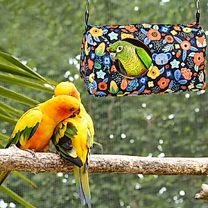 ShuRung Bird Warm Bed Parrot Sleeping Nest Bed House Bird Snuggle Hanging Hut Bird Parrot Hammock Bird Sleeping Hideaway Cave for Cockatiels Parakeet Budgies Parrot Budgies Lovebird S