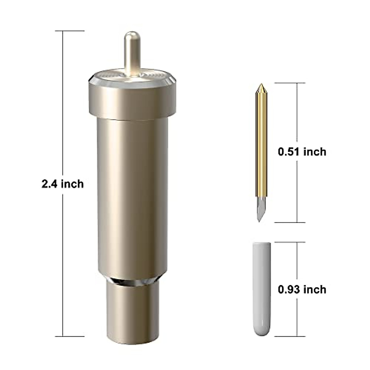 Premium Fine Point Cut Housing + Replacement Fine point Blade Compatible with Cricut Explore Air2/ Air3/ Cricut Maker/Maker 3 , Cut Thin to Medium Thickness Materials, Original Version(2 Blades) (Gold)