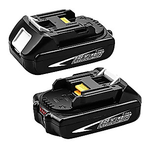Dosctt 2 Packs 18 Volt 3.0Ah BL1830B Replacement Battery Compatible with Makita 18V Battery Lithium BL1815 BL1820 BL1830 BL1840 BL1850 BL1860 LXT-400