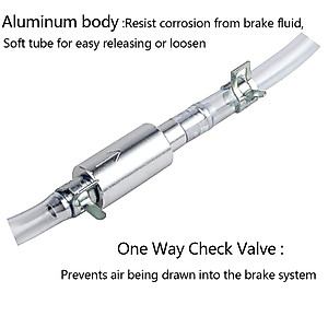 vbaxy Brake Bleeder Hose- One Way Check Valve Tube Bleeding Tool Kit for Motorcycle Clutch