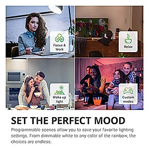 Sunco Lighting Smart WiFi LED Light Bulbs PAR20 Dimmable LED Smart Bulb, Color Changing RGBCW, 5W, Outdoor Flood Light, Compatible with Amazon Alexa & Google Assistant - No Hub Required 2 Pack