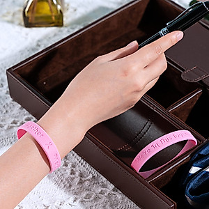 Fundraising For A Cause Pink Ribbon We're in This Together Silicone Bracelet - Breast Cancer Awareness Rubber Wristband - 1 Bracelet