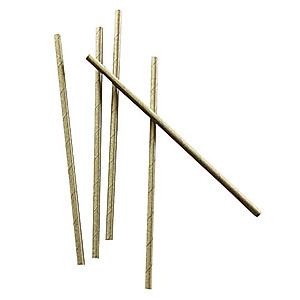 Ginger Ray Pastel Perfection Metallic Party Paper Straws, Gold (PP-651)