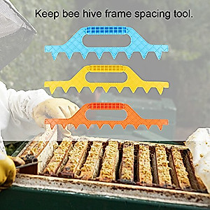 GLOGLOW 7/8/9 Frame Hive Spacer for Spacing Bee Frames, Bee Hive Frame Spcing Tool for spacing 8 Frames in a 10 Frame Sized Box, Beekeeping Equipment(Orange 9 Frame)