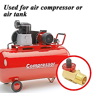 Qolekog Air Tank Manifold with Shut Off Valve Relief Valve Fill Port 1/2"NPT Tank, 1/4"NPT Hose, 1/8"NPT Gauge For Air Compressor Portable Carry Tank (1Pcs)