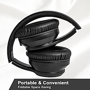 Olyre Active Noise Cancelling Headphones Wireless Over Ear Bluetooth Headset with Mic, 30H Playtime Stereo Earphones with Soft Protein Earmuffs for Travel Home Office Tablet PC