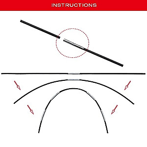 Greenhouse Tunnel with Clips,Set of 6,Greenhouse Hoops for Supporting Garden Row Covers to Protect Plants from Frost, Insects, Birds, or Intense Sun