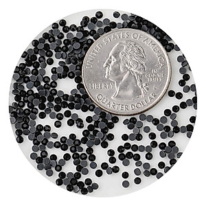 beadsland Crystal Hotfix Rhinestone,Machine Cut Stone 1440pcs/pkg (Black,SS10/3mm)