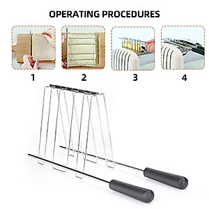 Sandwich Cage for Toaster, Toaster Tong Sandwich Rack, Classic Toaster Sandwich Clip, Stainless Steel Toaster Cage Accessory
