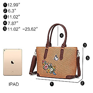 MKF Shoulder Handbag for Women: PU Leather Satchel-Tote Bag, Top-Handle Purse, Ladies Pocketbook