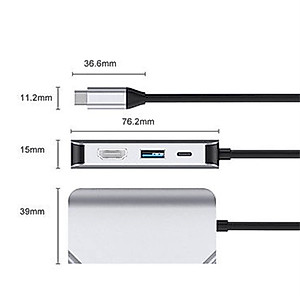 Sxdthy USB Hub, Ultra-Slim Data USB Hub，Type-C Docking Station Type C to HDMI-Compatible 4K to VGA USB Splitter Hub