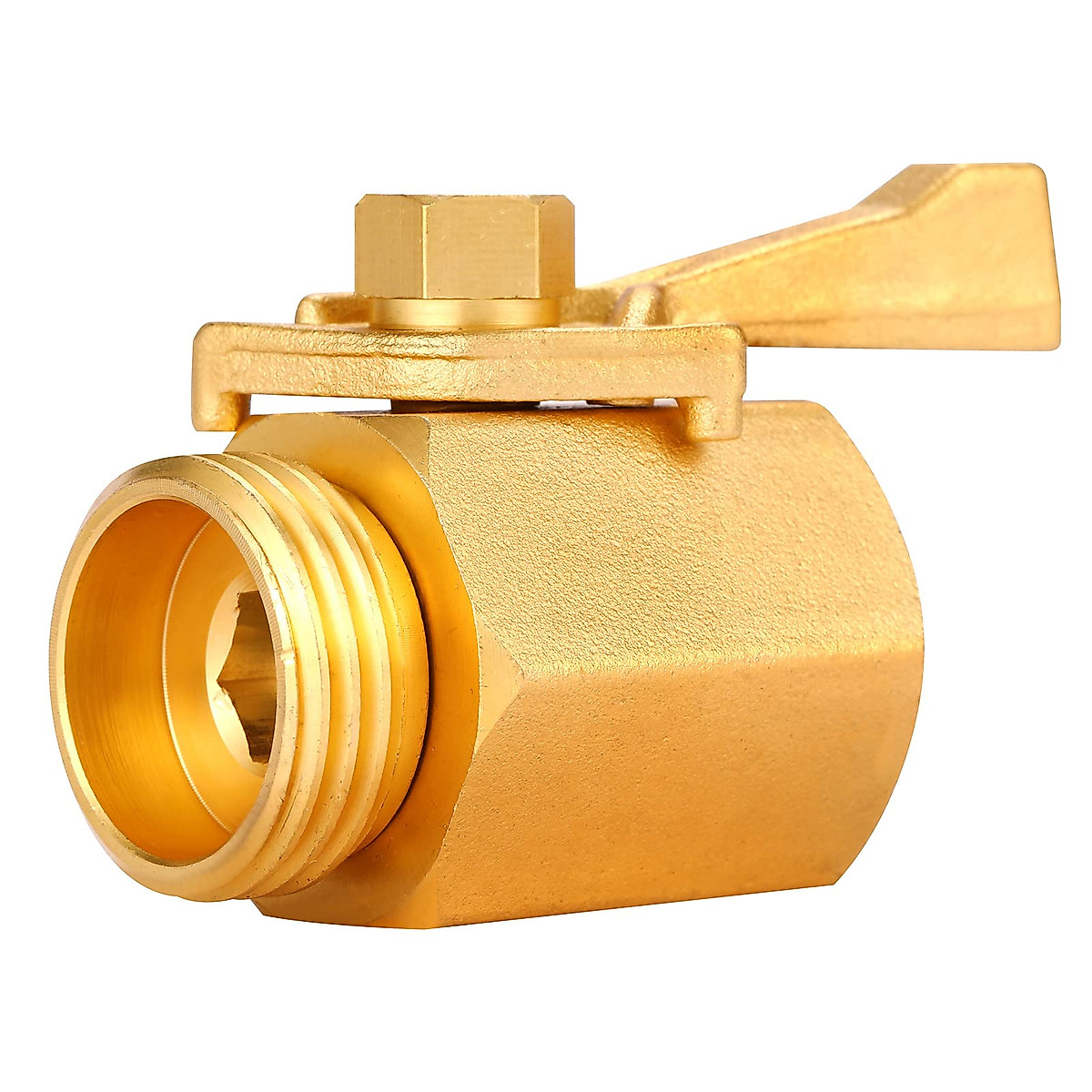Sanpaint Super Heavy Duty 3/4" Brass Shut Off Valve Garden Hose Shut Off Valve Garden Hose Connector
