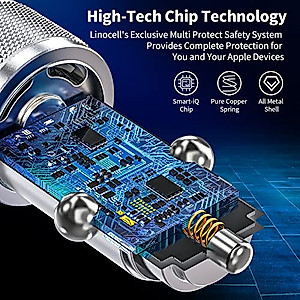 iPhone 14 13 12 11 Car Fast Charger Kit, [Apple MFi Certified] iPhone 20W USBC Wall Charger + 60W Dual USBC Fast Car Charger with 2Pack 6Ft Lightning Cables Quick Charging for iPhone/iPad/Airpods pro