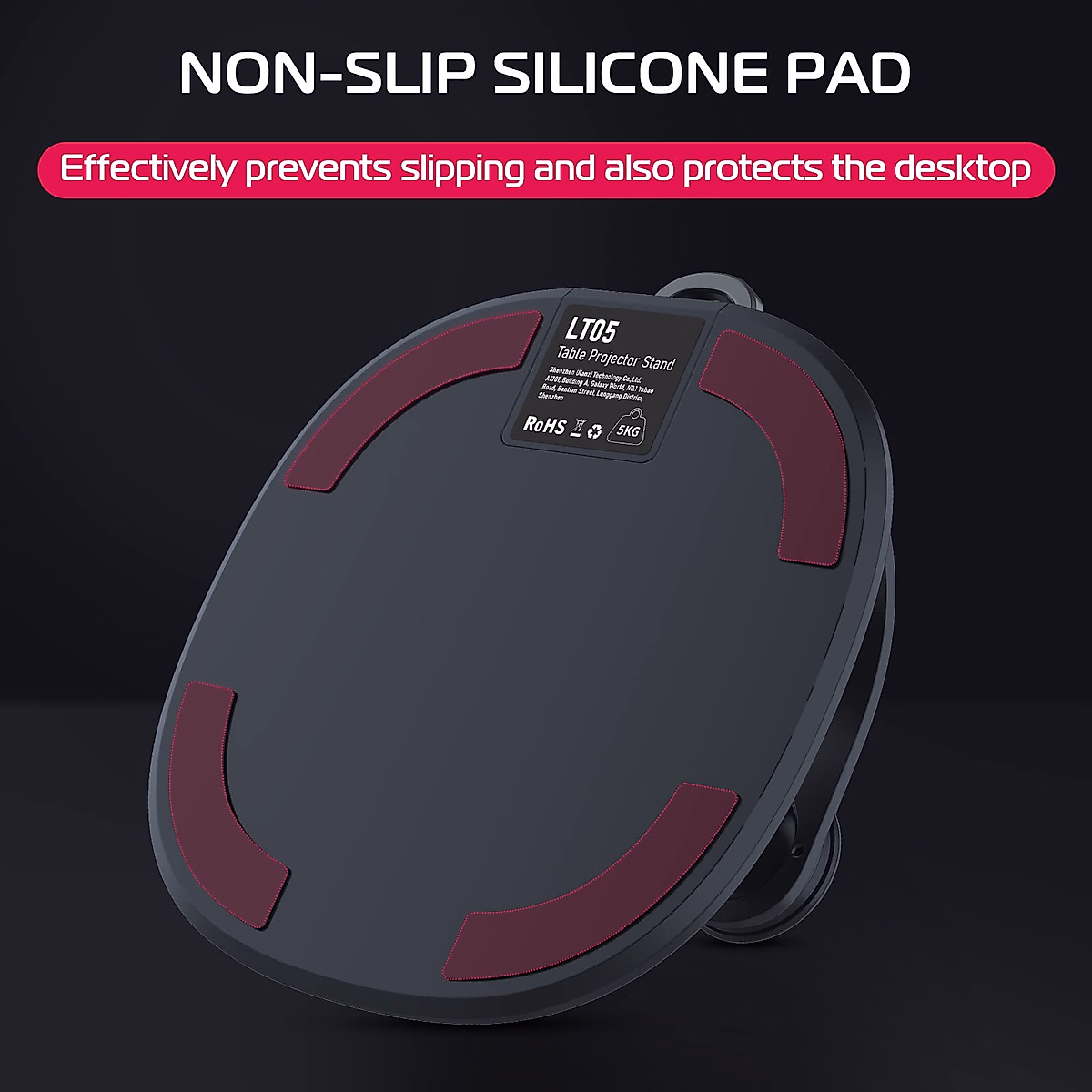 ULANZI LT05 Desktop Projector Stand, Aluminum Mount for Desk with 1/4" Screw, Adjustable Tilt Stand for Anker Nebula, XGIMI, JMGO and More