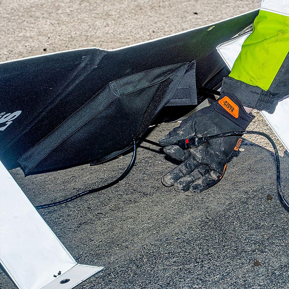 Klein Tools 29251 Portable 200W Solar Panel, Foldable Outdoor Solar Charger with USB-A Port for Power Stations, Batteries and Electronics