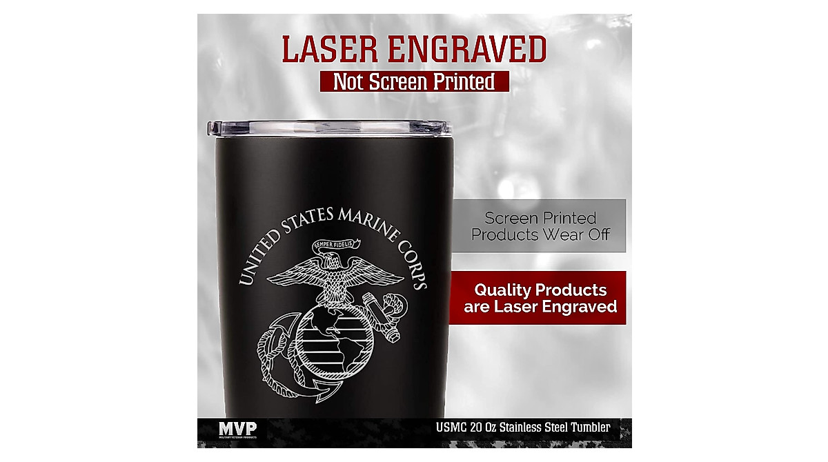 20oz USMC Tumbler - Durable Marine Corps Travel Cup